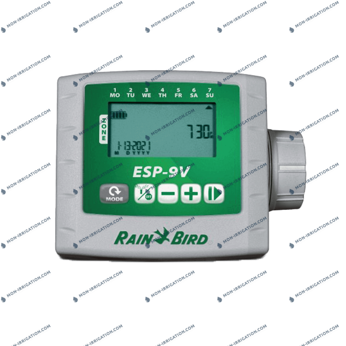 Kit Rain Bird ESP 9V 4 voies + 4 éléctrovannes DV 9V + 8 connecteurs
